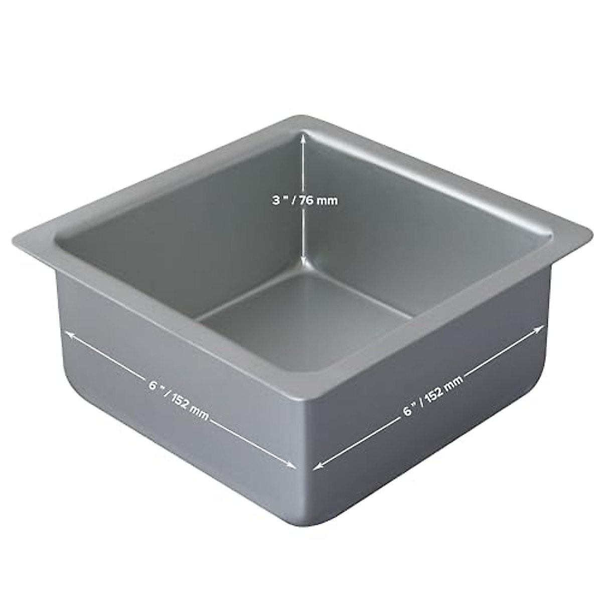 PME Professional Aluminum Square Cake Pan (14 x 14 x 3), Standard, Silver