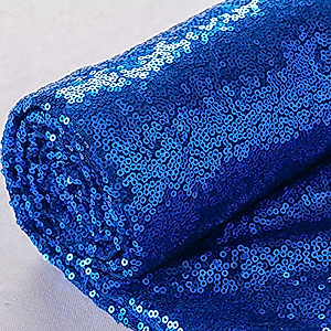 3 Feet 1 Yards Royal Blue Sequin Fabric, by The Yard, Blue Sequin Fabric, Tablecloth, Linen, Sequin Tablecloth, Table Runner (Royal Blue)