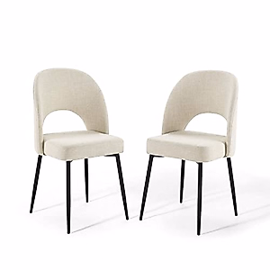 Modway Rouse Dining Chair, Black Beige