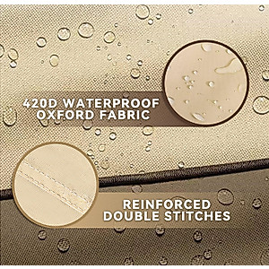 HEPOVER Porch Swing Cover 61Inch Waterproof Hanging Outdoor Swing Cover Garden Hammock Swing Chair Cover Patio Furniture Cover