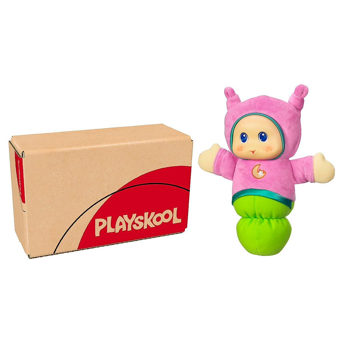 Playskool A1202F03 Glo Worm (Pink) Soft Toy for Babies with Soothing Melodies, Multi-Coloured - Amazon Exclusive