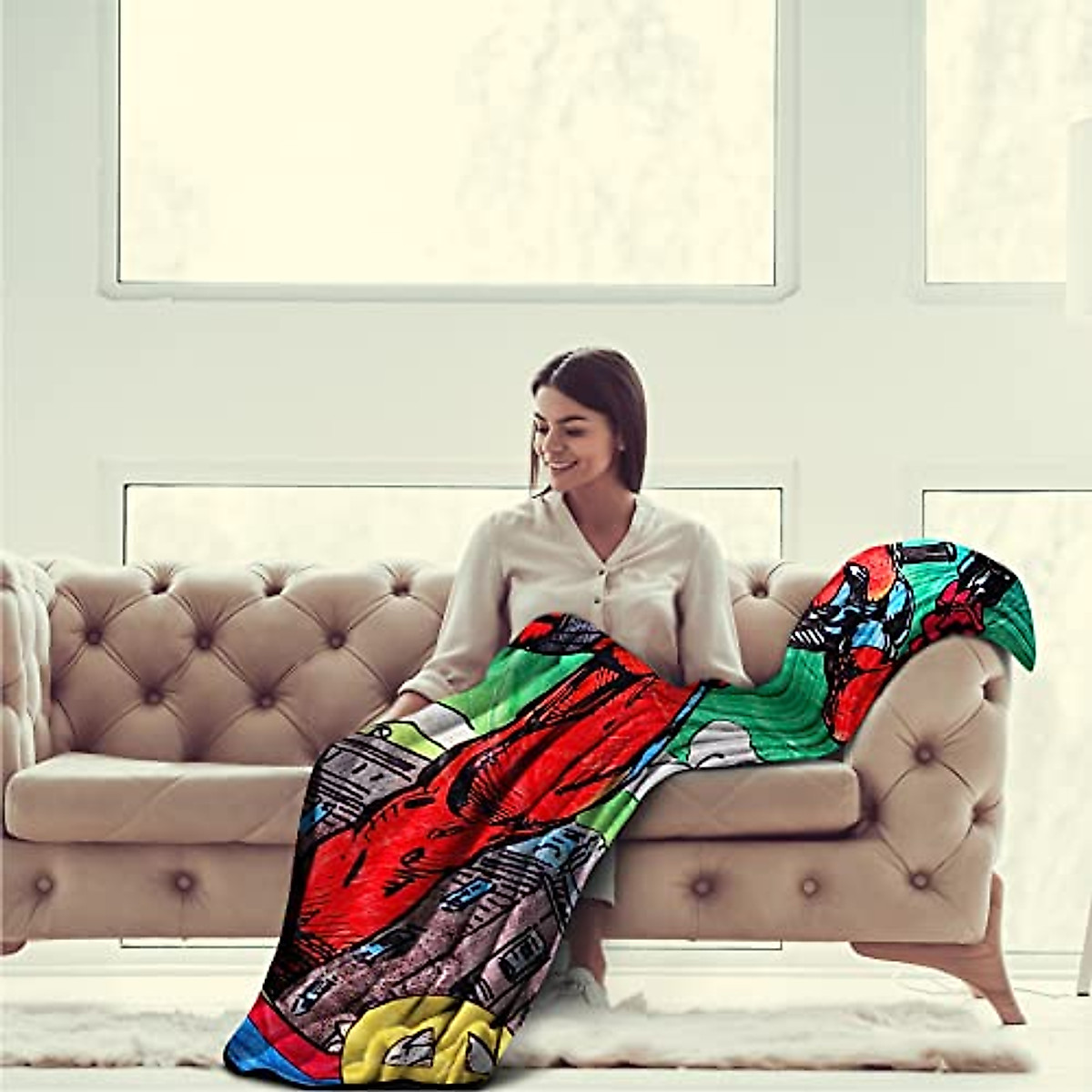 Marvel Deadpool Fleece Throw Blanket| Measures 60 x 45 Inches