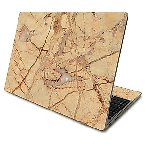 MightySkins Skin Compatible with Samsung Chromebook 4 (2021) 11.6" - Amber Marble | Protective, Durable, and Unique Vinyl Decal wrap Cover | Easy to Apply, Remove, and Change Styles | Made in The USA