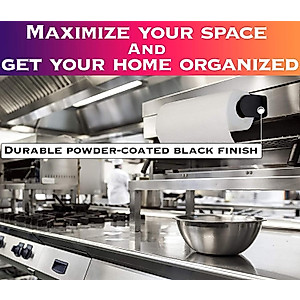 EHOMEA2Z Magnetic Paper Towel Holder Heavy Duty Steel Refrigerator Kitchen Fridge Bar Grill BBQ RV (Black, 1)