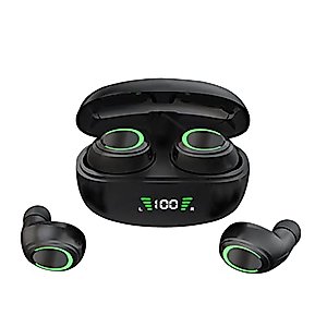 Lovskoo Wireless Earbuds, Bluetooth Earbuds 5.3 Headphones with Smart Noise Cancelling, 18D Premium Sound Wireless Earphones for Sports, in Ear Bluetooth with Built-in Mic Cool Stuff (Black)