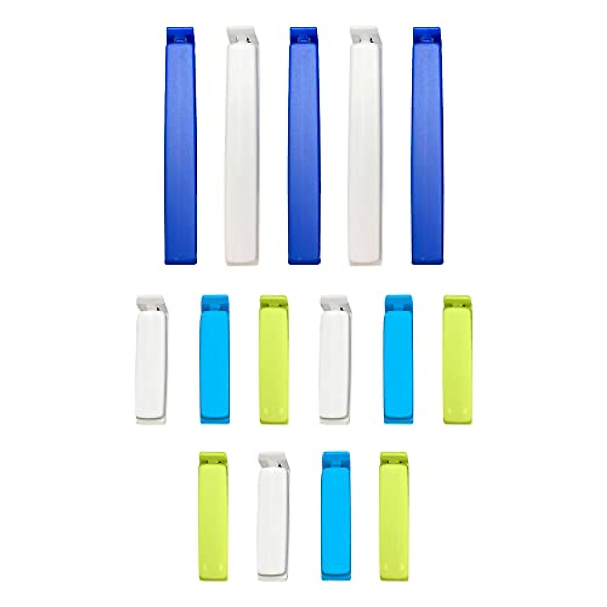 Twixit! Linden Sweden Bag Clips - Set of 3 - Keep Food Fresh, Prevent Spillage - Great for Storage and Organization - Microwave, Freezer and Dishwasher-Safe - BPA-Free