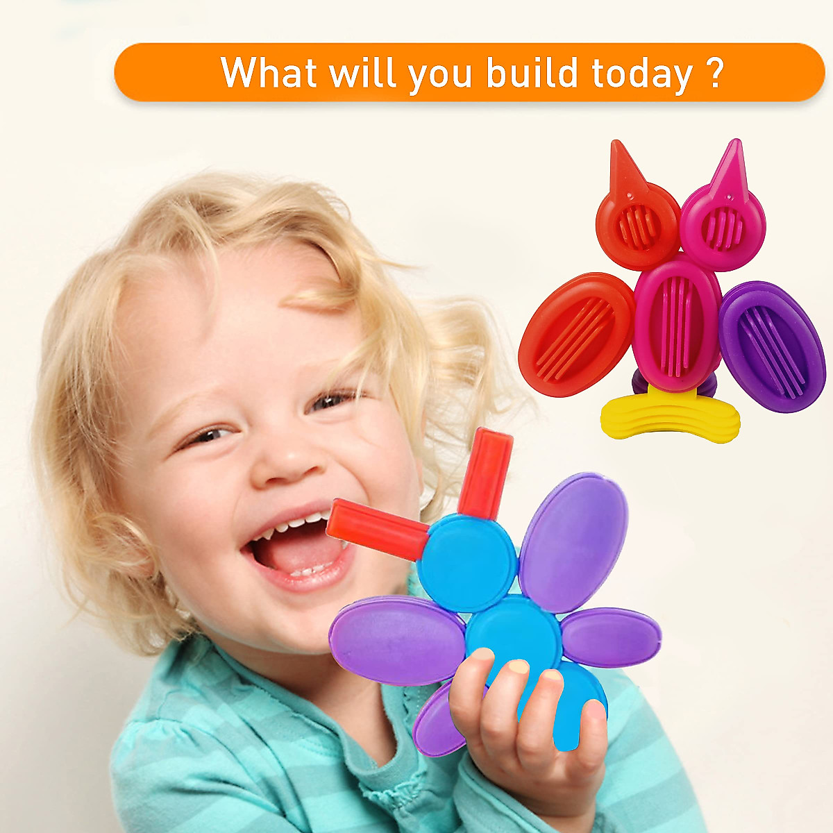 RAINBOW TOYFROG STEM Builder Toys Kit|3D Educational Construction Engineering Building Blocks for Boys and Girls Ages 3 4 5 6 7 8 9 10 Years Old|Best STEM Activities for Kids Ages 3-5.