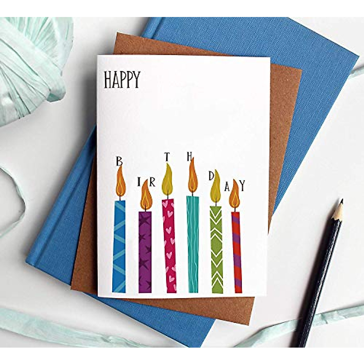 Birthday Cards Bulk 120 Count Assortment Happy Birthday Cards with Envelopes and Seals, Blank Note Cards 4 x 6 inch, Handwritten Creative Bold Colorful Desgin, Blank on the inside