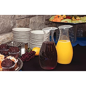 Carlisle FoodService Products 7090207 Cascata Carafe Juice Jar Beverage Decanter Only, Plastic, 1 L, Clear