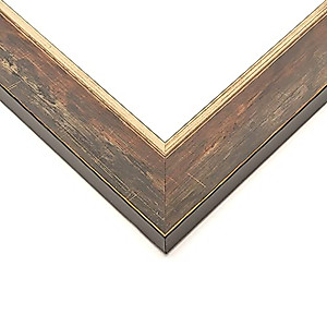 24x40 Frame Gold Real Wood Picture Frame Width 1.5 Inches | Interior Frame Depth 0.5 Inches | Garrett Modern Photo Frame Complete with UV Acrylic, Foam Board Backing & Hanging Hardware