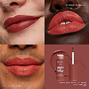 NYX PROFESSIONAL MAKEUP Smooth Whip Matte Lip Cream, Long Lasting, Moisturizing, Vegan Liquid Lipstick - Latte Foam (Pinky Mauve)