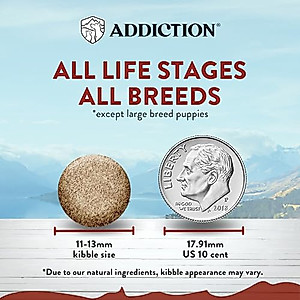 Addiction Viva La Venison Premium Grain-Free Dry Dog Food - Single Protein & Novel Meat with Probiotics - No Chicken, Beef, or Turkey - Ideal for All Dogs & Puppies 4lb