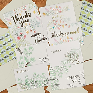 Nuposul Thank You Cards with Envelopes - 24 Blank Note Cards for All Occasion, Baby Showers,wedding, birthday party