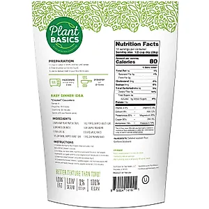 Plant Basics - Hearty Plant Protein - Unflavored Strips, 1 lb, Non-GMO, Gluten Free, Low Fat, Low Sodium, Vegan, Meat Substitute