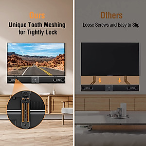 ELIVED Soundbar Mount, Sound Bar TV Bracket, for Mounting Above or Under TV, Fits Most Sound Bars Up to 15 Lbs, Tool-Free Knob Adjustable, for 23-90" TVs with Detachable Extension Arms and L-Brackets