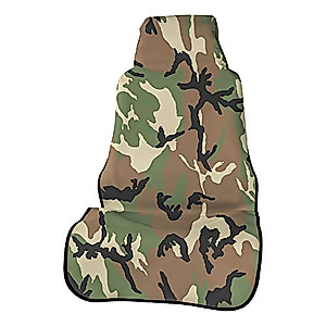ARIES 3142-20 Seat Defender 58-Inch x 23-Inch Camo Waterproof Universal Bucket Car Seat Cover Protector , Camouflage