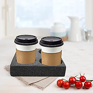 Happyyami Foam Drink Holder Takeout Packing Supply Disposable Coffee Tray Cup Takeout Carrier Takeout Holder Coffee Carrier Coffee Cup Holders Cold Drinks Holder Trays Outdoor Bottle Rack