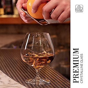 Krosno Brandy Cognac Snifter Glasses | Set of 6 | 18.6 oz | Harmony Collection | Perfect for Home Restaurants and Parties | Dishwasher Safe | Gift Idea | Made in Europe