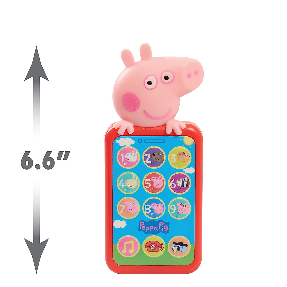 Just Play Peppa Pig Have a Chat Cell Phone, Toy Phone with Realistic Sounds and Light Up Buttons, Kids Toys for Ages 3 Up