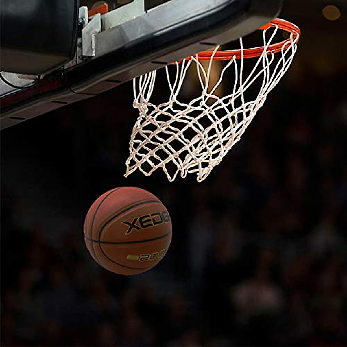 XEDGE Basketball Size 5/6/7 Composite Leather Street Basketball Indoor Outdoor Game Ball with Needle,Pump and Carry Bag (Red, Size 7)