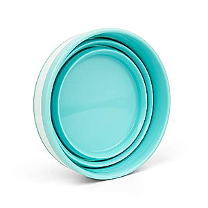 ECOmorning 30oz/900ml Silicone Collapsible Bowls Silicone Food Storage Containers with Lids Collapsible Lunch Box Containers, Microwave, Freezer Safe