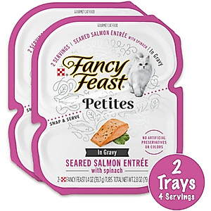 Fancy Feast Petites in Gravy Wet Cat Food Variety 5 Flavor Pack / 20 Servings/Beef, Chicken, Ocean Whitefish & Tuna, Salmon and Turkey
