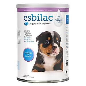 Pet-Ag Esbilac Puppy Milk Replacer Powder - 28 oz - Powdered Puppy Formula with Prebiotics, Probiotics & Vitamins for Puppies Newborn to Six Weeks Old - Easy to Digest