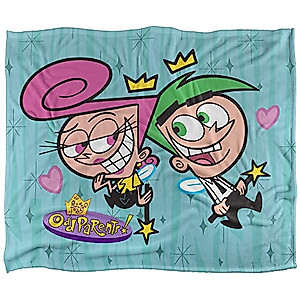 Fairly Odd Parents Blanket, 50"x60" Wanda and Cosmo in Love Silky Touch Super Soft Throw Blanket