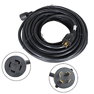 labwork 100FT 4 Prong 30 A Generator Cord L14-30P to L14-30R Generator Extension Cord Pre-Drilled Power Inlet Box Water Proofing Combo Kit L14-30P Generator Inlet Box 125/250 Volts