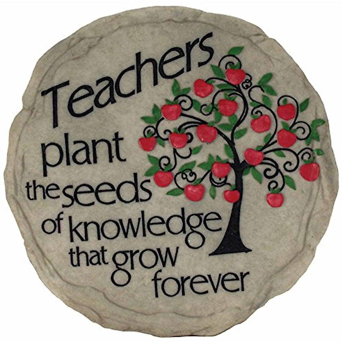 Spoontiques - Garden Décor - Teacher Stepping Stone - Decorative Stone for Garden