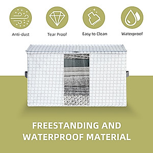 STORAGEIDEAS 65L Freestanding Storage Bags, 6-Pack Waterproof Clothes Storage Bins Foldable Closet Organizers with 2 Durable Handles & Zipper for Blanket, Comforters, Bed Sheets, Pillows, Toys