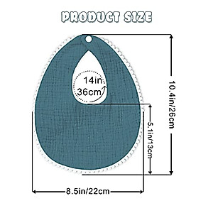 Baby Bibs Muslin Bibs Drooling Teething Bibs for Girls Boys 4-Layer Organic Muslin Cotton Cute Muslin Baby Bibs Absorbent&Soft&Breathable Multi-Use Scarf Bibs