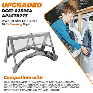 2024 Upgraded DC61-02595A AP4578777 Dryer Lint Filter Case Screen by Blutoget-Dryer lint trap filter Fit for Samsung Dryer-DVE45T6000W, DV42H5200EW/A3, DV42H5000EW/A3,2069505, PS4206799, EAP4206799