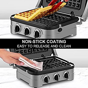 Waffle Plates Only for Cuisinart Griddler GR-4N, GR-5B, GR-6 and GRID-8N Series, Nonstick Coating Baking Waffle Plates by Gvode
