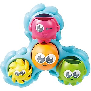 Toomies Tomy Spin & Splash Octopals Toddler Bath Toy You Pour and They Spin & Splash