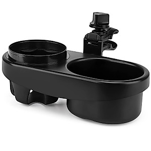 Accmor 2 in 1 Stroller Cup Holder with Snack Tray, Universal Stroller Tray Snack Catcher Drinks Holder, Stroller Snack Tray Ideal for Mom and Baby