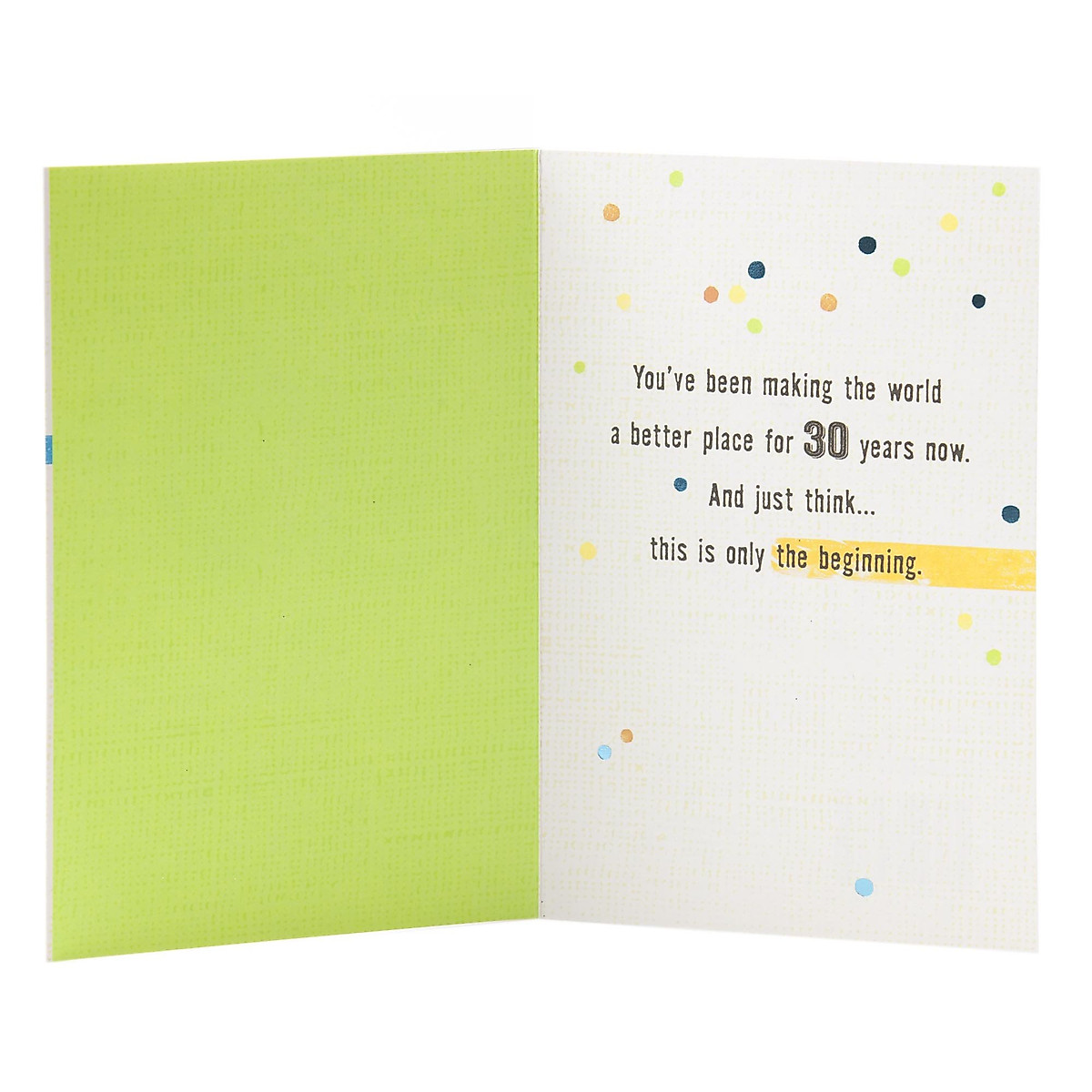 Hallmark 30th Birthday Greeting Card (Stripes and Dots)