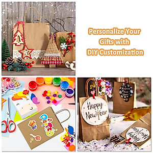 BagDream Gift Bags 8x4.25x10.5 25Pcs Kraft Paper Bags, Shopping Bags, Merchandise Retail Grocery Bags, Brown Paper Gift Bags Bulk with Handles 100% Recyclable Paper Bags Sacks