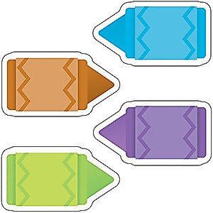 Carson Dellosa – Crayons Colorful Cut-Outs, Classroom Décor, 41 Pieces