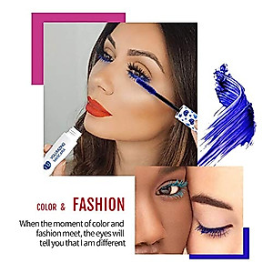 MAEPEOR Colored Mascara 7 Pack Waterproof and Smudgeproof Longlasting Mascara Cruelty Free & Vegan Volume Mascara (7 Colors Set 1)