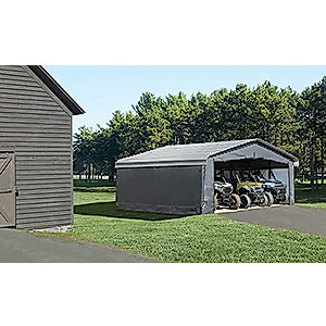 Arrow Carports Enclosure Kit for Galvanized Steel Carport, Fabric Carport Wall Panels, 20' x 20' x 7'
