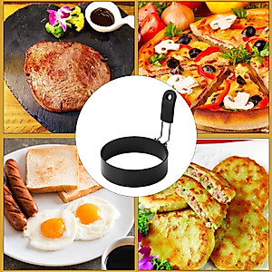 Egg Rings for Frying Eggs Nonstick 5 Packs Egg Ring Stainless Steel Pancake Molds Omelet And Egg Rings for Griddle