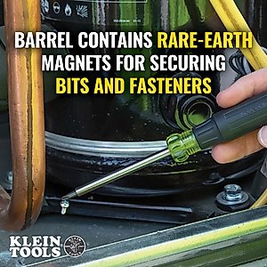 Klein Tools 32327 Precision Screwdriver Set, 27-in-1 Multi-Bit Screwdriver, Onboard Storage, Rare-Earth Magnet, Ideal for Terminal Blocks