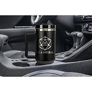 100 North Turtle Dog Elden Meme Ring Video Game Wrap-Around 40 Oz. Stainless Steel Water Bottle Coffee Mug, Spill & Leak Resistant, Travel Tumbler with Handle, Lid & Straw, White