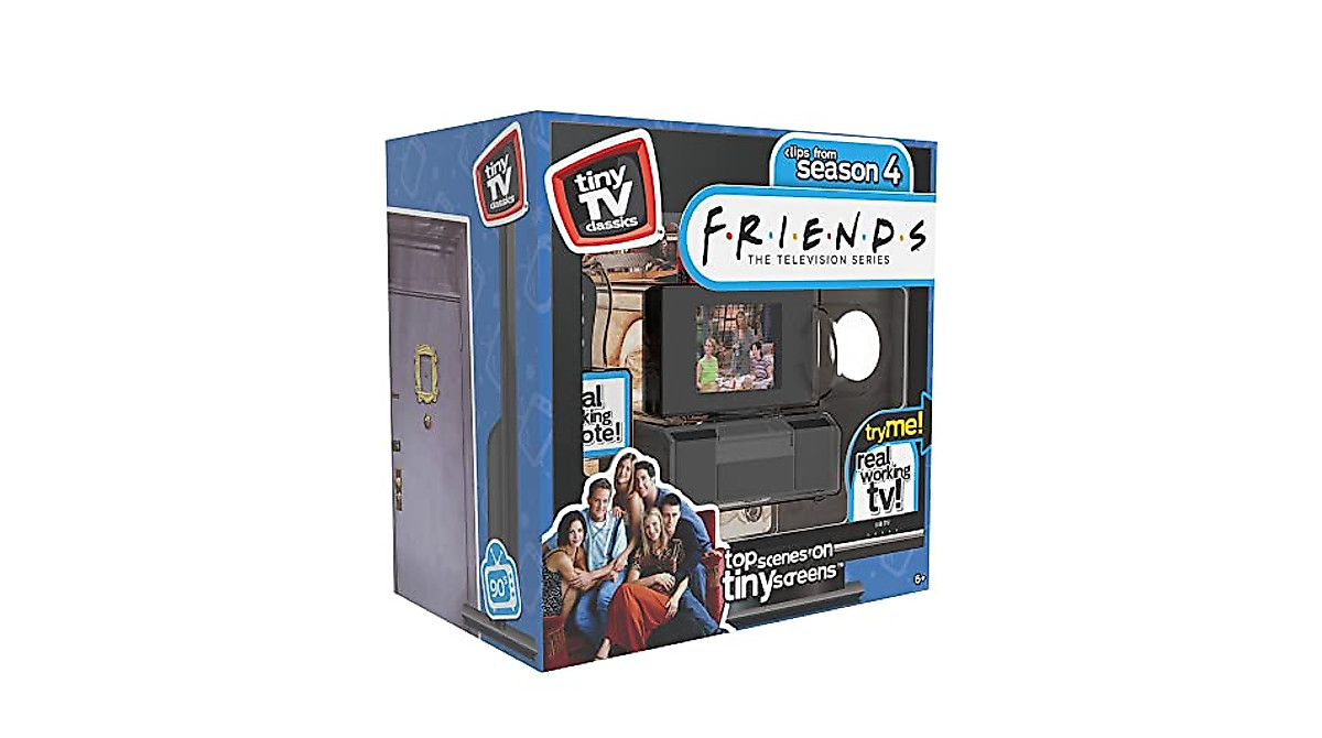 Tiny TV Classics Friends Edition - Nostalgic Miniature TV with Remote