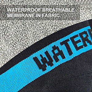 DexShell Waterproof Socks Coolmax Cushioning Inner Hiking Trekking For Men and Women, Coolvent Aqua Blue Stripe, Mid Calf Unisex Large