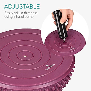 Navaris 2x Hedgehog Balance Pods - Set of 2 Spiky Fitness Domes for Sports, Foot Massage, Stability Training, Balancing in Multiple Colors