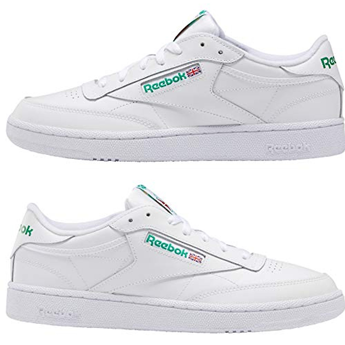 Reebok Men's Club C 85 Fashion Sneaker, white/green, 11 M US