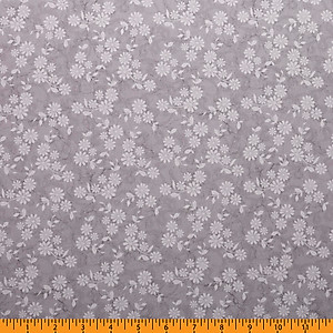 Mook Fabrics Cotton Marigold, Silver Cut by The yard