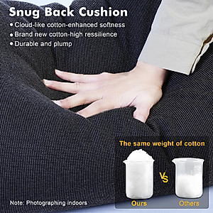 CAODOC Patio Furniture Sets 7 Pieces Outdoor Sectional Rattan Sofa Manual Weaving Wicker Patio Conversation Set with Ottomans and T Cushion(Black)